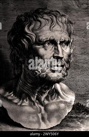 Portrait of Seneca after the antique after Rubens, Lucas Vorsterman ...