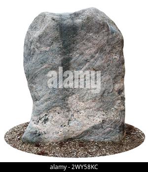 Huge cobblestone on an isolated gray background Stock Photo - Alamy