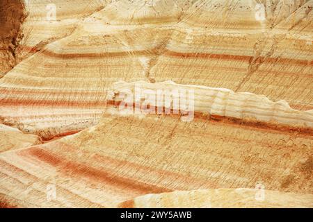 Unique geological feature known as tiger-striped mountains, showcasing ...