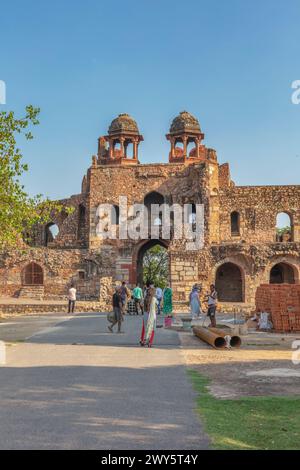 Humayun Gate, Purana Qila, Old Fort, New Delhi, India Stock Photo - Alamy