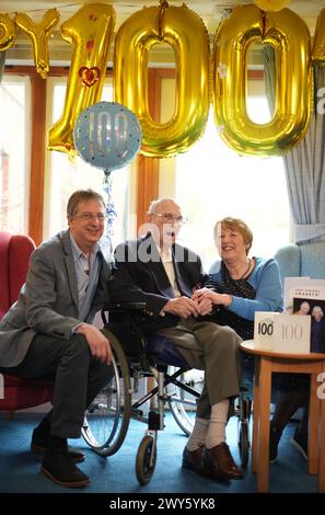 Ian Brignall and Sue Whelan, with their father Ronald Brignall who was ...