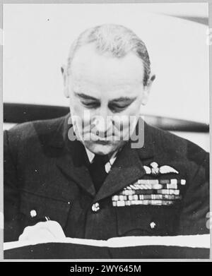 At an RAF exhibition in Zurich, Switzerland, Air Marshal Sir Arthur ...