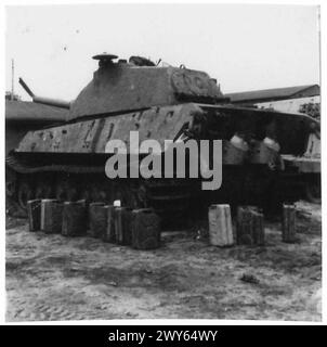 Experimental Panzer station near Paderborn shows a Jagdtiger and a ...