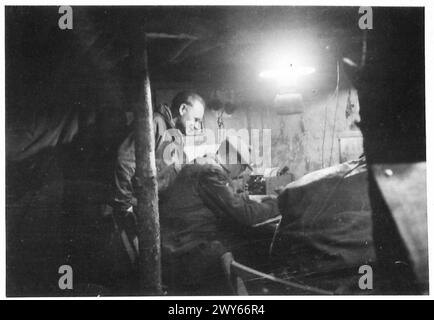 British troops inside the main post during their first battle in ...
