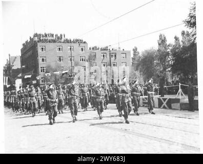 51ST HIGHLAND DIVISION : VICTORY PARADE - Original wartime caption ...