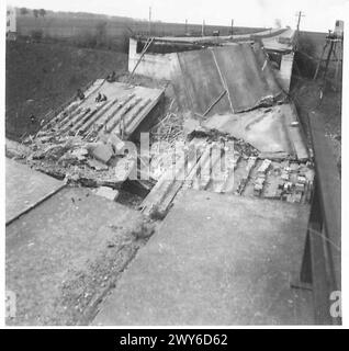 German forces repair destroyed bridges, with spans being lifted into ...
