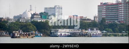 India, Kolkata, city riverfront panorama Stock Photo - Alamy
