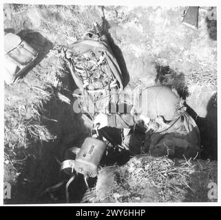 ARMY'S SIGNAL EQUIPMENT - SCR 694 in trench. Used for communication ...