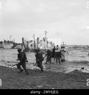 Commandos of 47 (RM) Commando land on Jig Green beach, Gold area ...