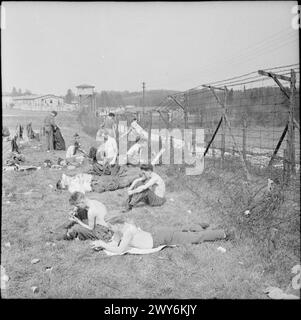 Prisoners at Stalag 357 in Fallingbostel, Germany, are liberated by the ...