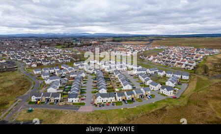 Aerial view of Heartlands housing estate, Polkemmet, Whitburn, West ...