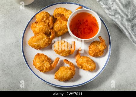 Deep Fried Asian Coconut Shrimp with Sweet and Sour Sauce Stock Photo ...