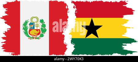 Peru and Ghana grunge flags connection, vector Stock Vector Image & Art ...