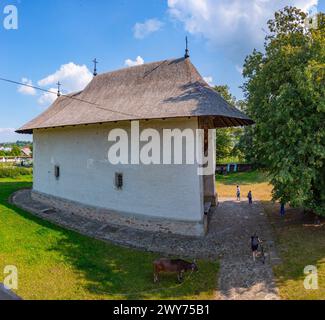 Summer at the Arbore monastery in Romania Stock Photo - Alamy