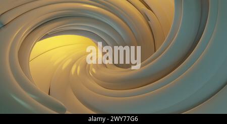 Spiral design of soft curves evoking movement and flow 3d render ...