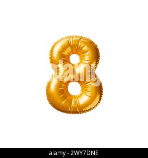Golden balloon Number 6. 3d render illustration Stock Photo - Alamy