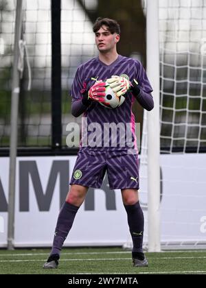 AMSTERDAM - Manchester City U17 goalkeeper Max Hudson during the Ajax ...