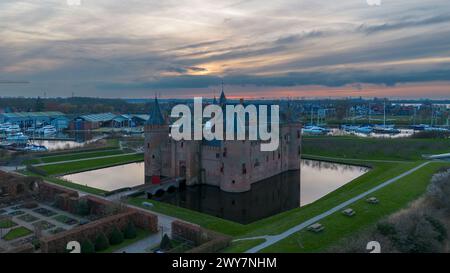 Beautiful view from above of Muiderslot Castle. One of the best ...