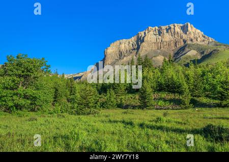 mount frazier above blackleaf canyon along the rocky mountain front ...