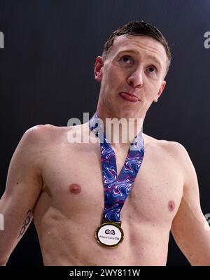 Max Litchfield after winning the Men's 400m IM Paris Final on day three ...