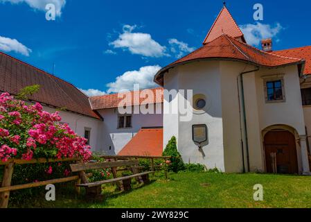 Courtyard of Turjak castle in Slovenia Stock Photo - Alamy