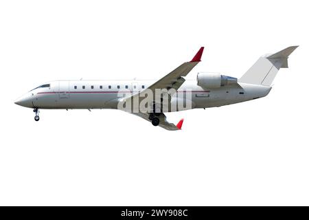 A privat jet plane isolated on a clean white background Stock Photo - Alamy