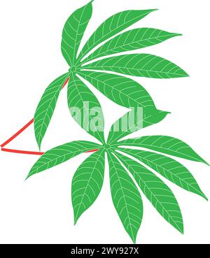 Cassava leaf icon vector symbol design Stock Vector Image & Art - Alamy