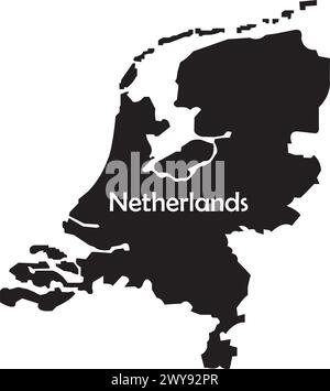 Netherlands map design. Shape of the country with beautiful geometric ...