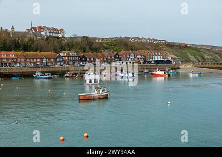 Boats, Boat harbour, The Stade road, Folkestone, Kent, Great Britain ...