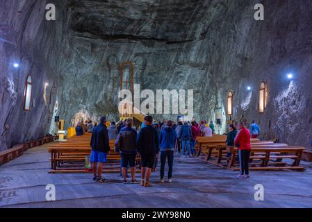 Praid, Romania, August 16, 2023: People are relaxing inside of the ...