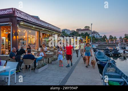 Constanta, Romania, August 19, 2023: Sunset at the marina in Constanta ...