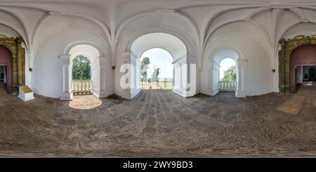360° view of full hdri 360 panorama of portugese catholic church with ...