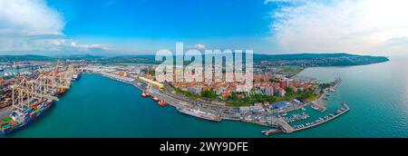 Koper, Slovenia, 23 June 2023: Aerial view of Port of Koper in Slovenia ...