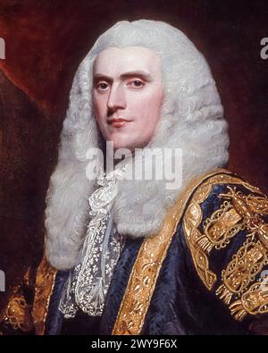 A portrait of Henry Addington, the British Prime Minister, painted by ...
