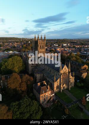 Facade of Cathedral Church; Worcester; England; UK Stock Photo - Alamy