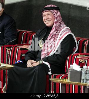 Wadi Rum, Jordan. 31st Mar, 2024. King Abdullah II of Jordan visits ...