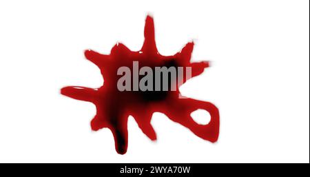 3d render of blood stain, splatter or spatter for crime scene or ...