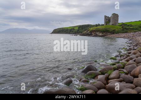 Minard Beach and Minard castle, Kilmurry, Banogue, Co. Kerry, Ireland ...