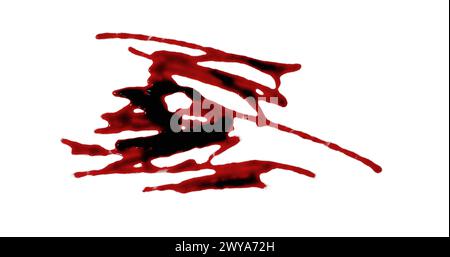 3d render of blood stain, splatter or spatter for crime scene or ...