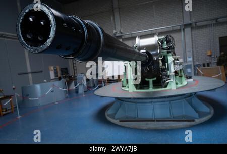 Parow, Germany. 03rd Apr, 2024. The training ship "Ensdorf" is moored ...