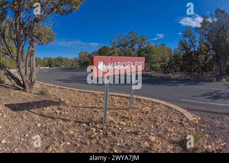 The entry sign for Maricopa Point, Grand Canyon, Arizona, United States ...