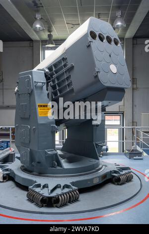 03 April 2024, Mecklenburg-Western Pomerania, Parow: Combat helmets are ...