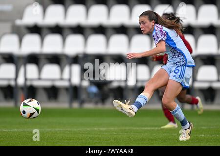 Maria Perez Rabaza (6) of Spain pictured during a friendly soccer game ...