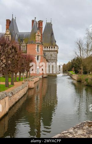 Chateau de Maintenon on the Eure river, Eure-et-Loir department, Centre ...