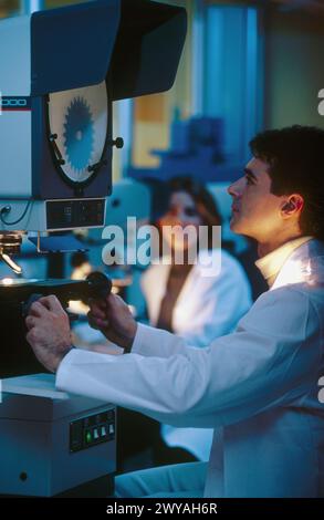 High precision measuring. Profile projector Stock Photo - Alamy