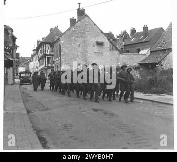 CROSSING THE RIVER SEINE - Original wartime caption: 5th Wiltshire Inf ...