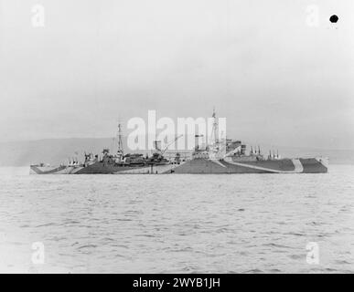 The British Cruiser Bermuda. 26 February 1943, at Sea. The British ...