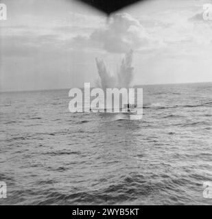 A Canso Catalina of No. 162 Squadron RCAF attacks U-342 southwest of ...