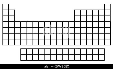 Empty periodic table of elements icon. Empty periodic table of elements ...