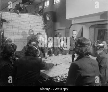 The Royal Observer Corps, 1939-1945. Plotters at work in an ROC Centre ...